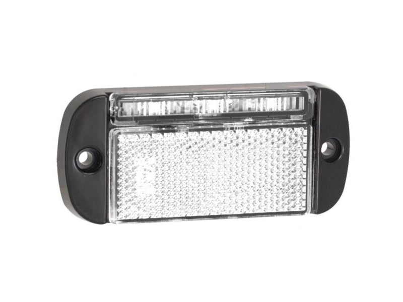 Clear LED Oblong Front Marker with Reflector