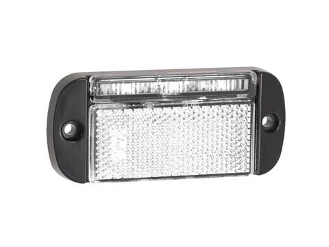 Clear LED Oblong Front Marker with Reflector