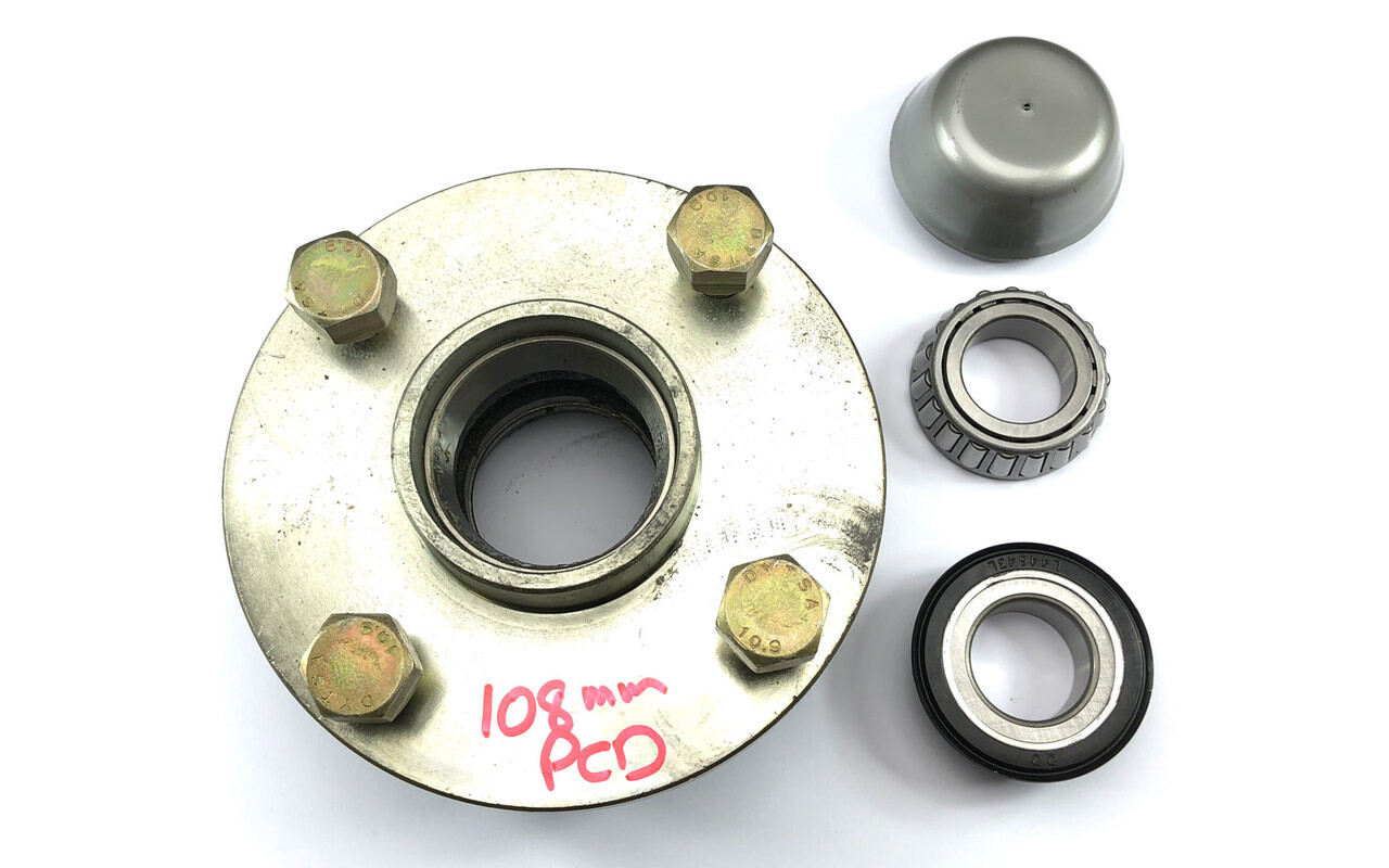 Unbraked Trailer 750kg 108mm PCD Tapered Roll