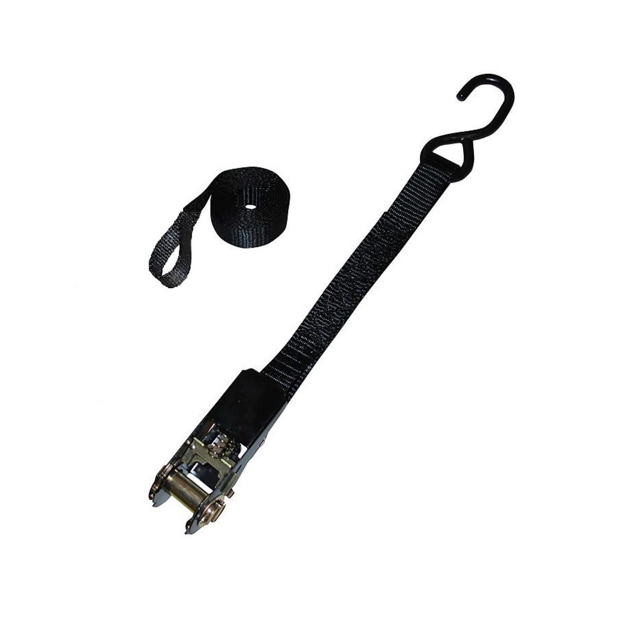 2m x 25mm 500kg Ratchet Strap S Hook & Loop